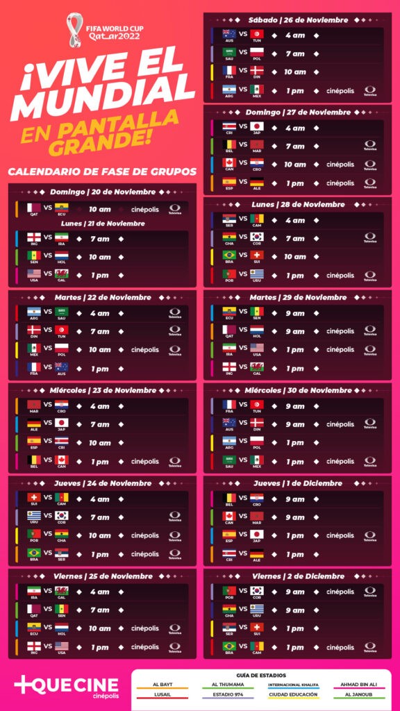 Disfruta de los partidos de México en el mundial gracias a Cinépolis ...