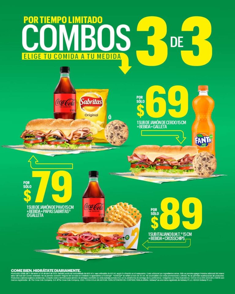 Subway lanza nuevas opciones para procurar la economía de sus invitados