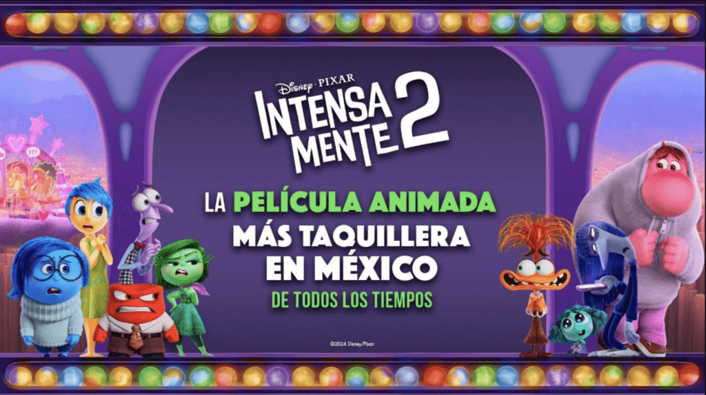INTENSA-MENTE 2 la película animada más taquillera en México